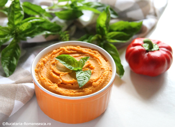 Pasta de naut cu ardei copt - Bucataria Romaneasca